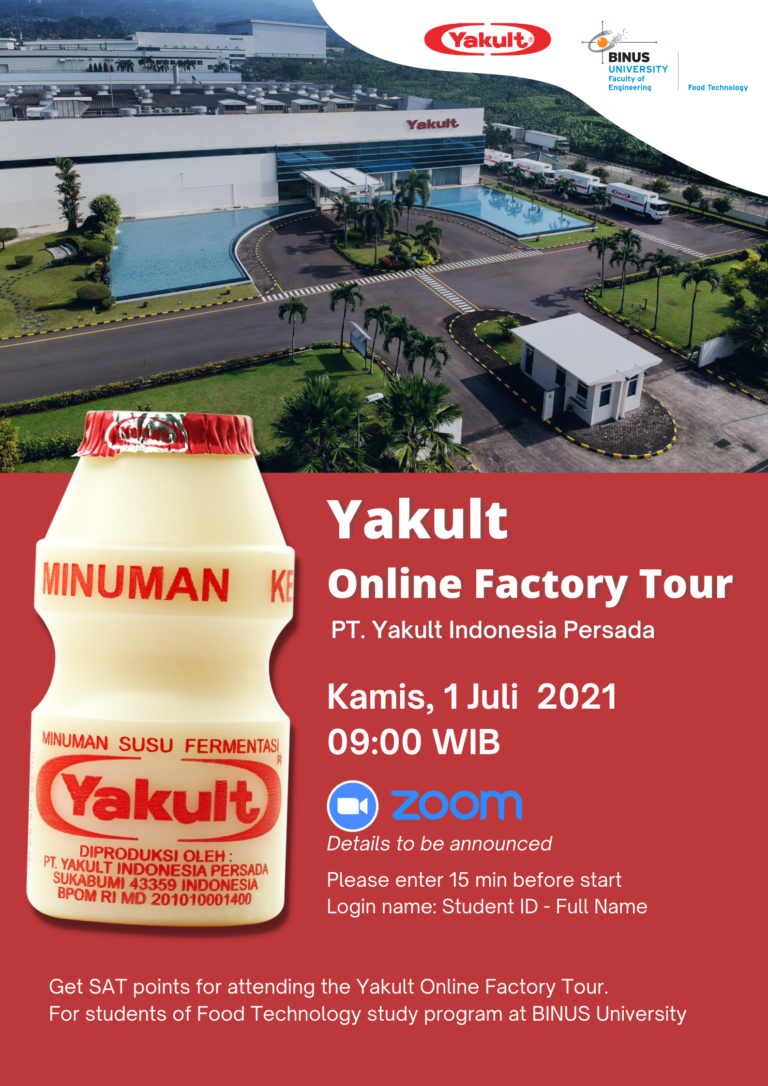 Yakult Online Factory Tour – Department of Food Technology