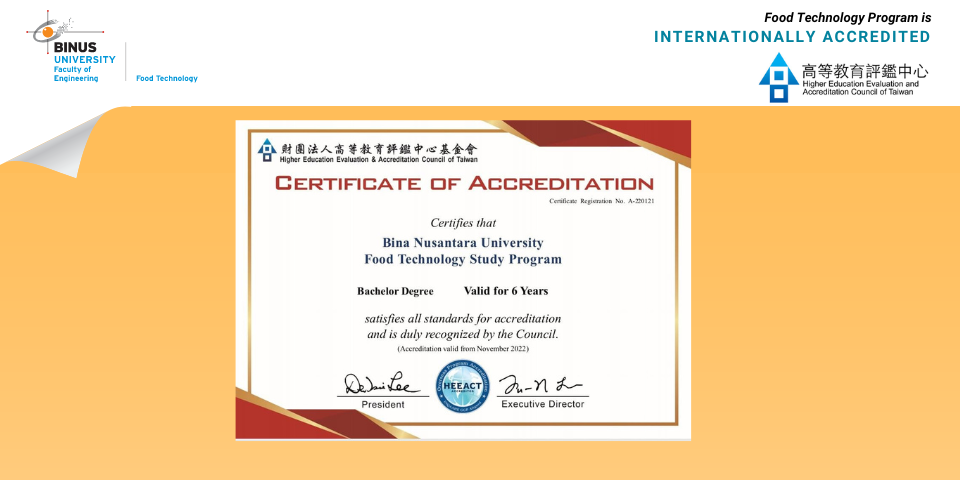 Department of Food Technology – BINUS Higher Education